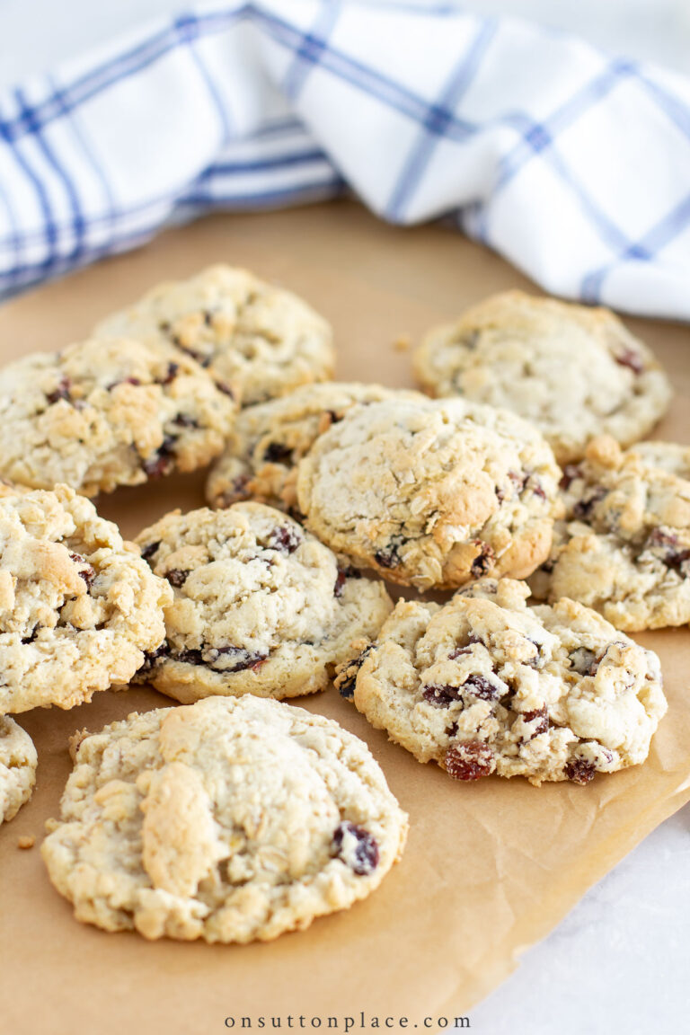 Old Fashioned Oatmeal Raisin Cookies - On Sutton Place