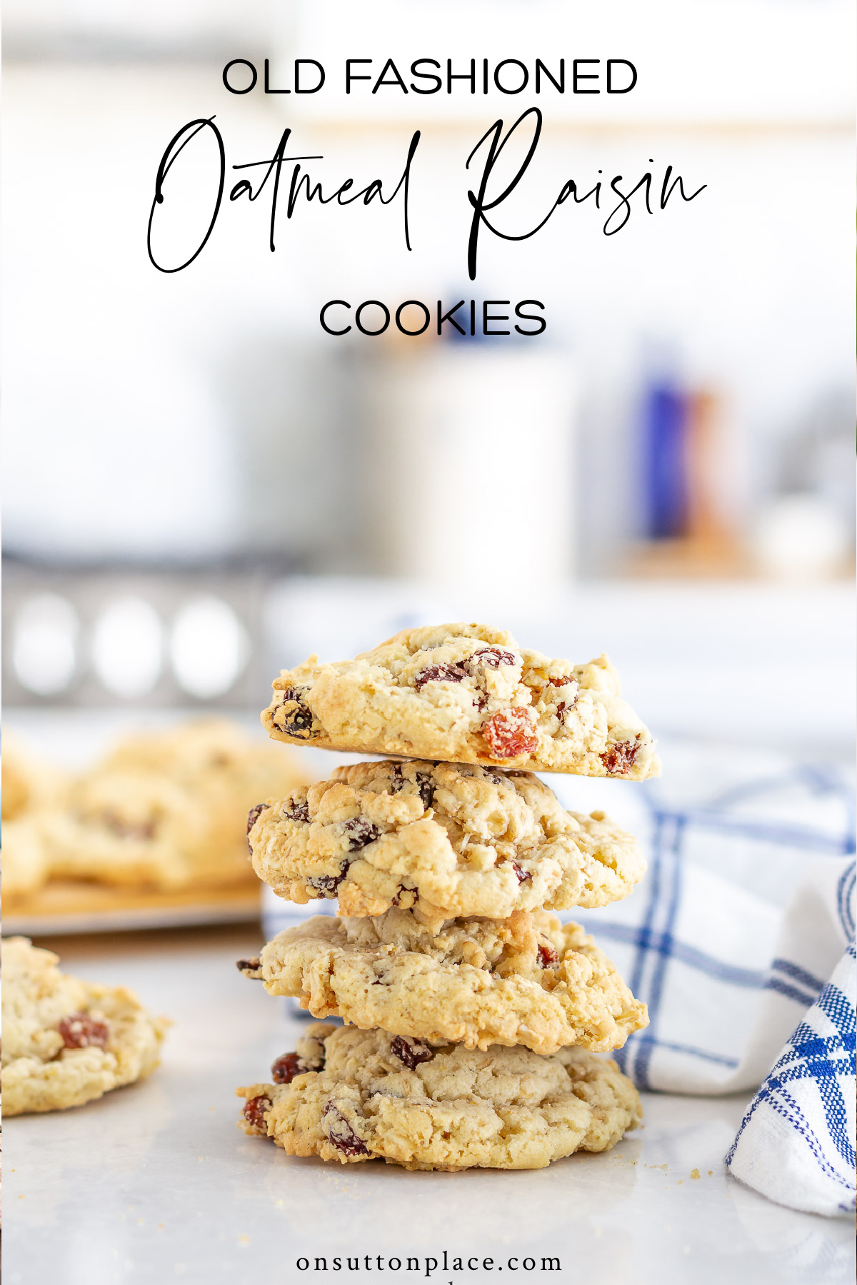 Old Fashioned Oatmeal Raisin Cookies - On Sutton Place