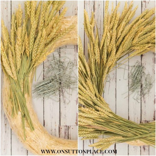 DIY Fall Wheat Wreath - On Sutton Place