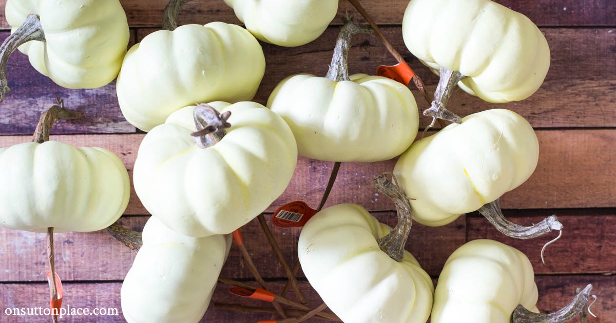 Fall White Pumpkin Wreath Tutorial - On Sutton Place