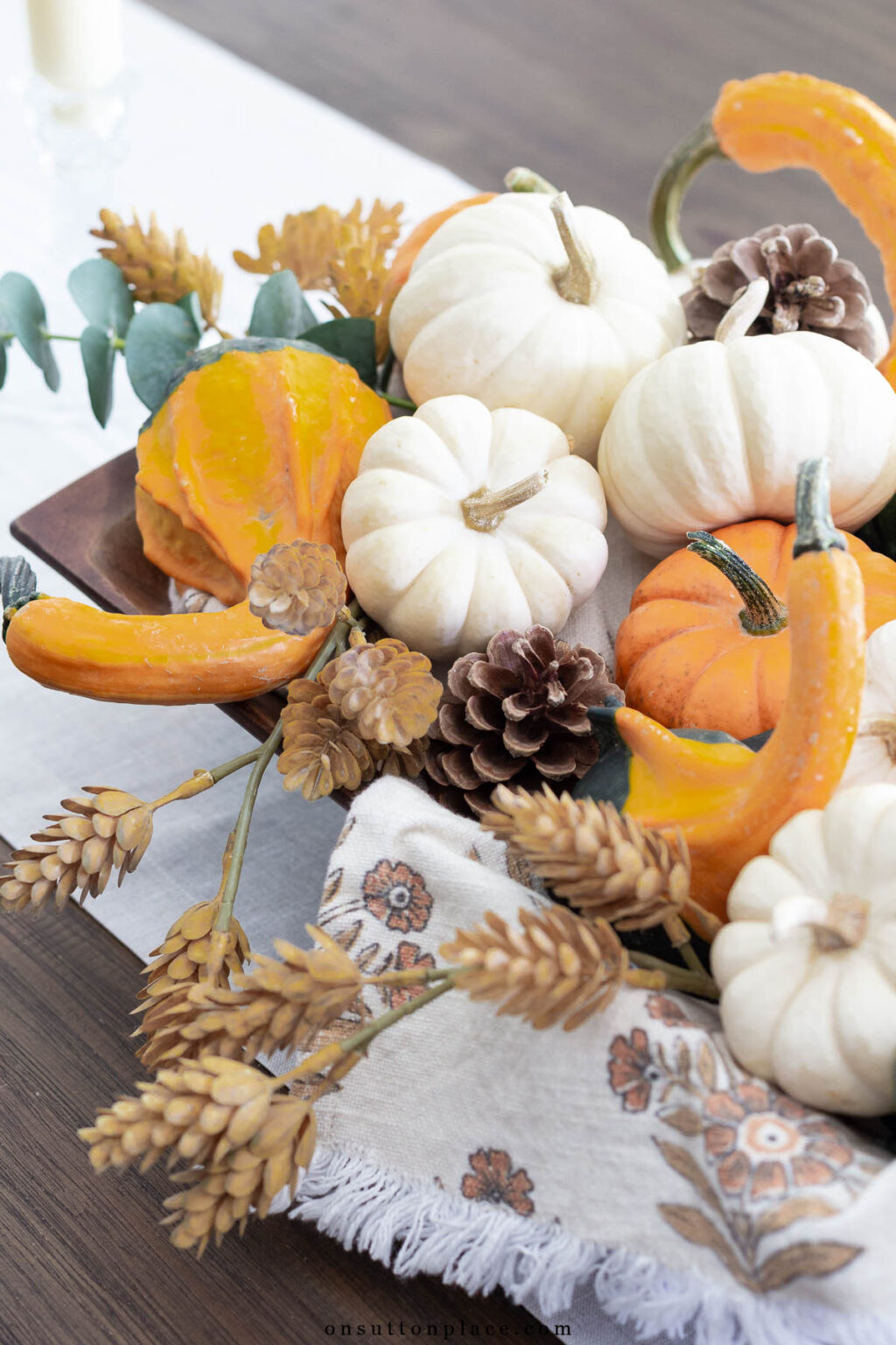 How To Decorate For Fall With Natural Dried Gourds - On Sutton Place