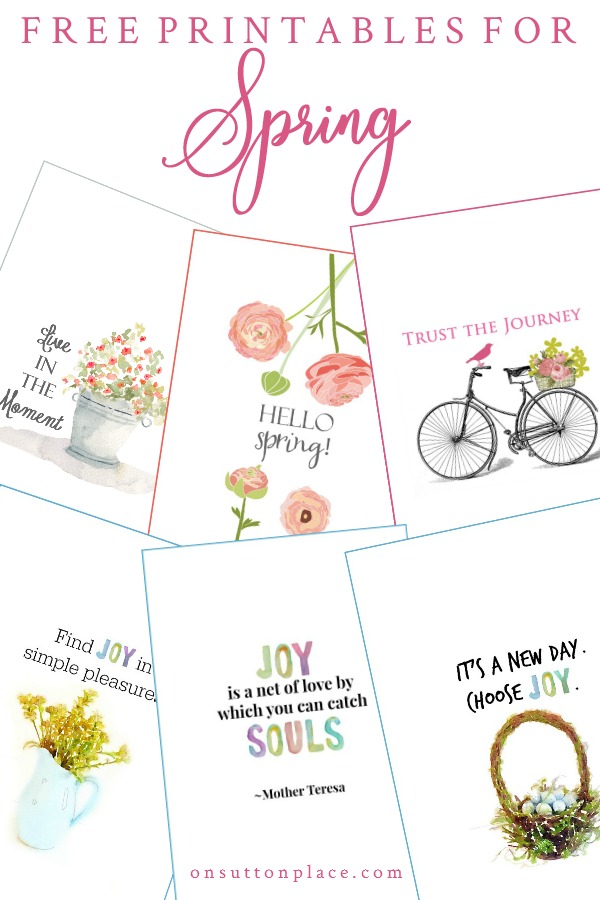 Spring Printables for DIY Wall Art - On Sutton Place
