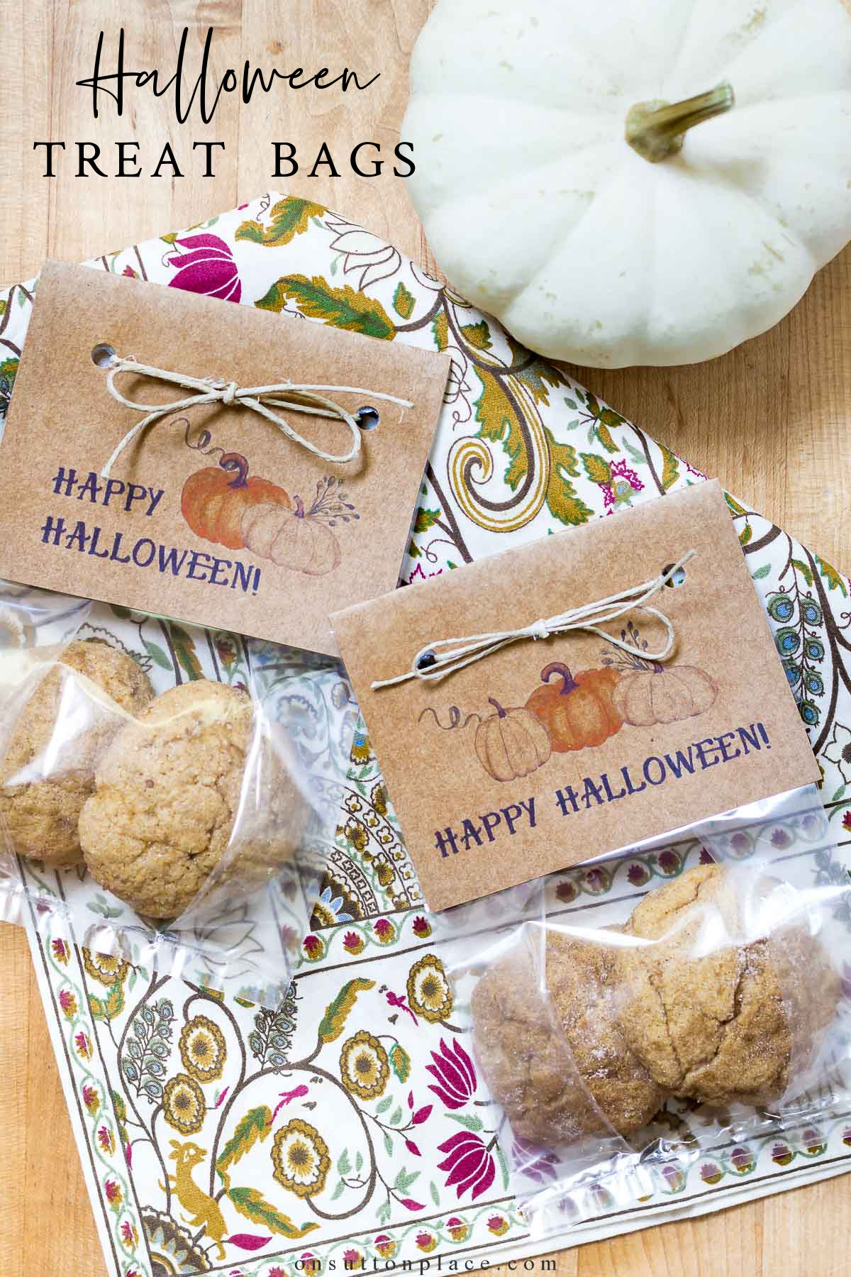 DIY Printable Happy Halloween Treat Bags - On Sutton Place