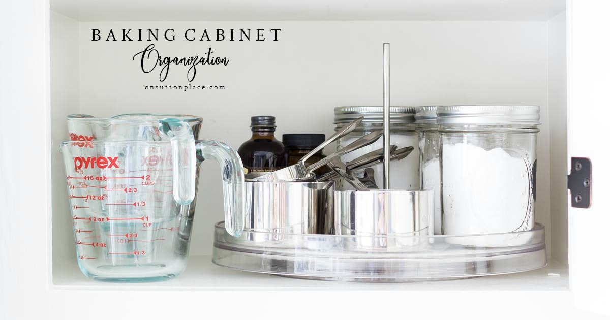Baking Cabinet Organization & Spice Storage Ideas - On Sutton Place