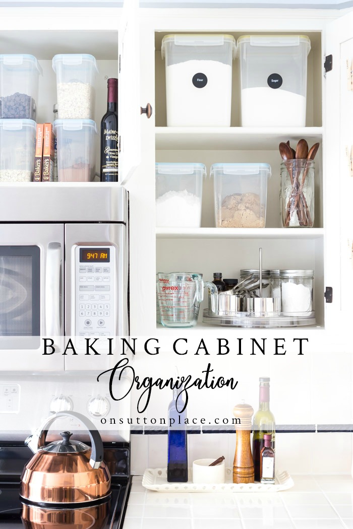 Baking Cabinet Organization & Spice Storage Ideas - On Sutton Place