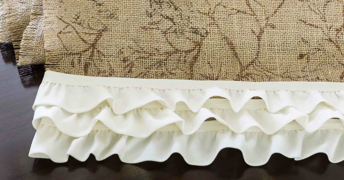 No Sew Burlap Ruffled Runner Tutorial - On Sutton Place