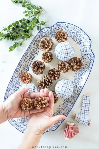 Pine Cone Decor: An Easy Centerpiece Idea - On Sutton Place