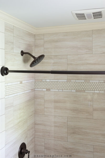 Small Bathroom Remodel Reveal: Navy & Neutral - On Sutton Place