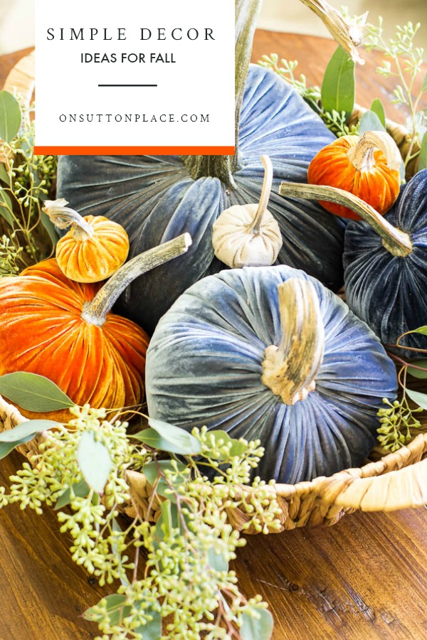 Simple Fall Decor Ideas for the Living Room - On Sutton Place
