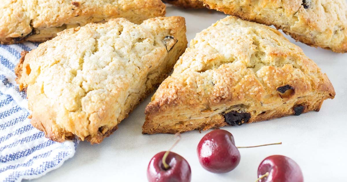 Easy Scone Recipe with Cherries + Almonds - On Sutton Place