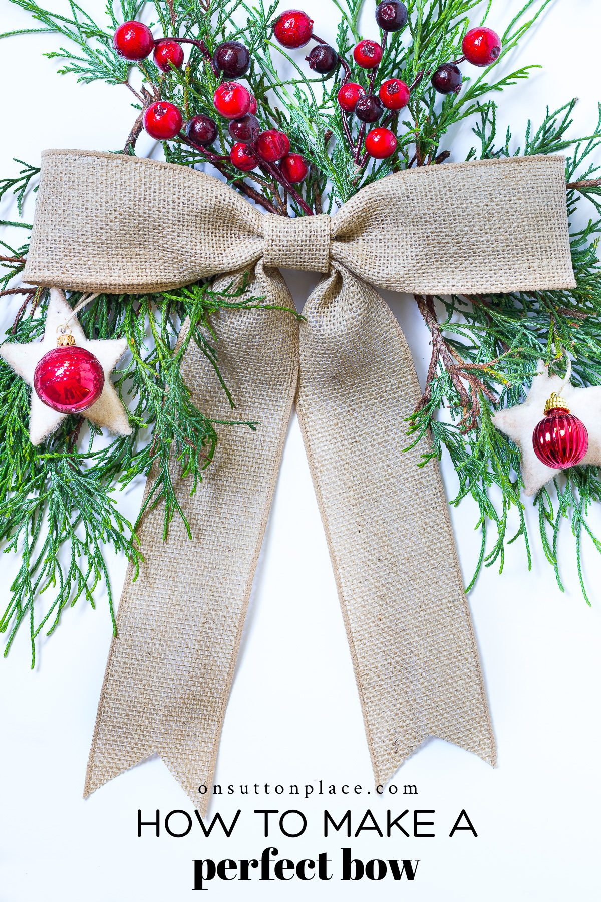 How To Make A Bow For A Wreath On Sutton Place