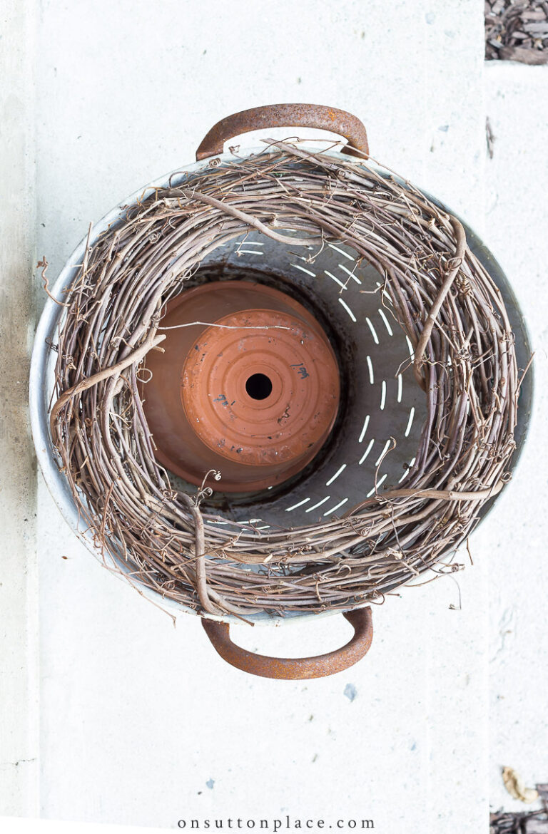 Fall Olive Bucket Mum Planters - On Sutton Place