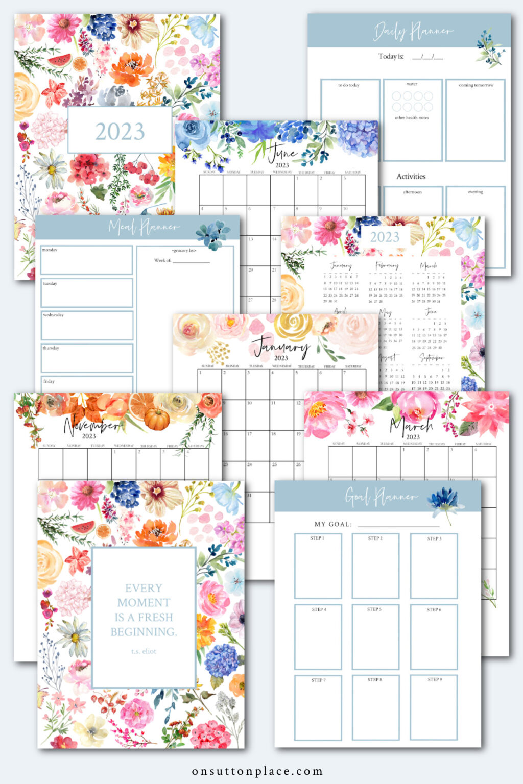 2023 Free Printable Calendar with Planner Pages - On Sutton Place