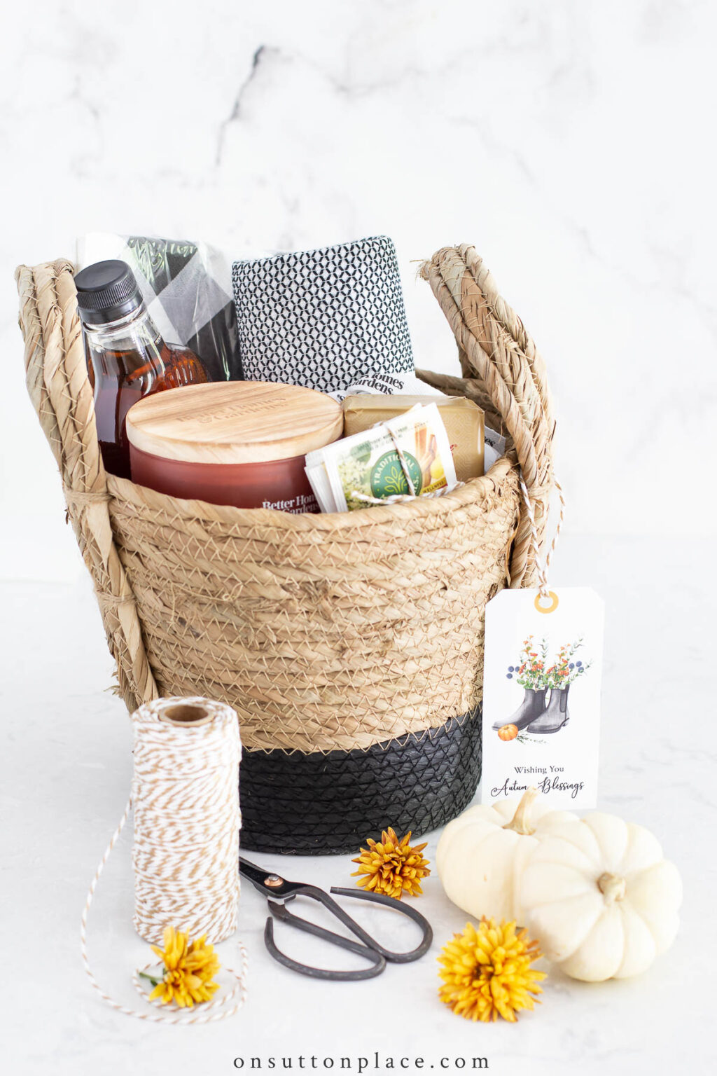 Fall Gift Basket Ideas + Printable Gift Tags - On Sutton Place