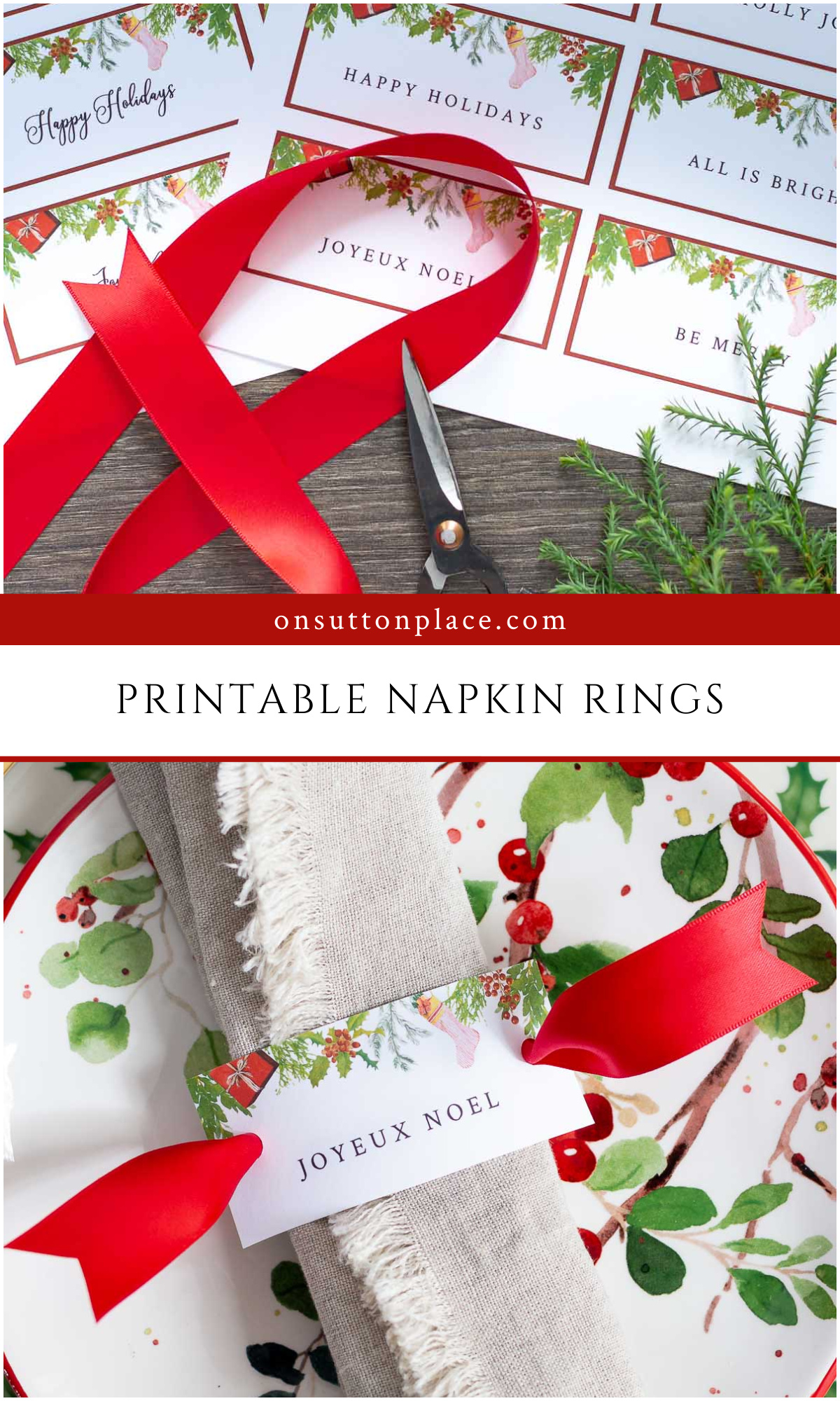 Thanksgiving Napkin Rings | Free Printable - On Sutton Place