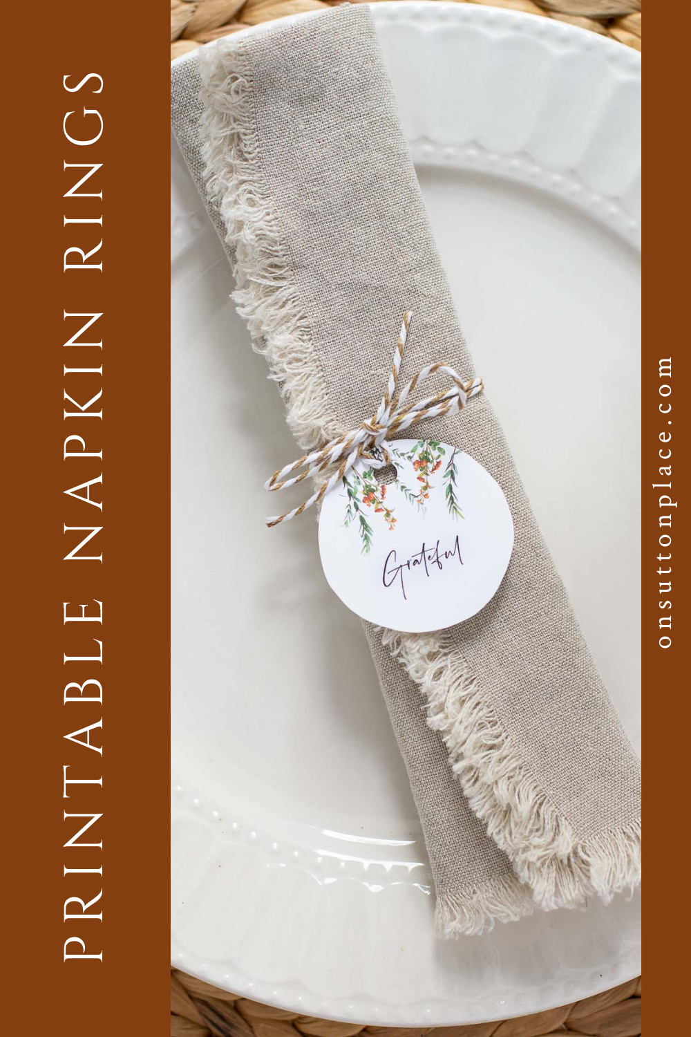 Thanksgiving Napkin Rings | Free Printable - On Sutton Place