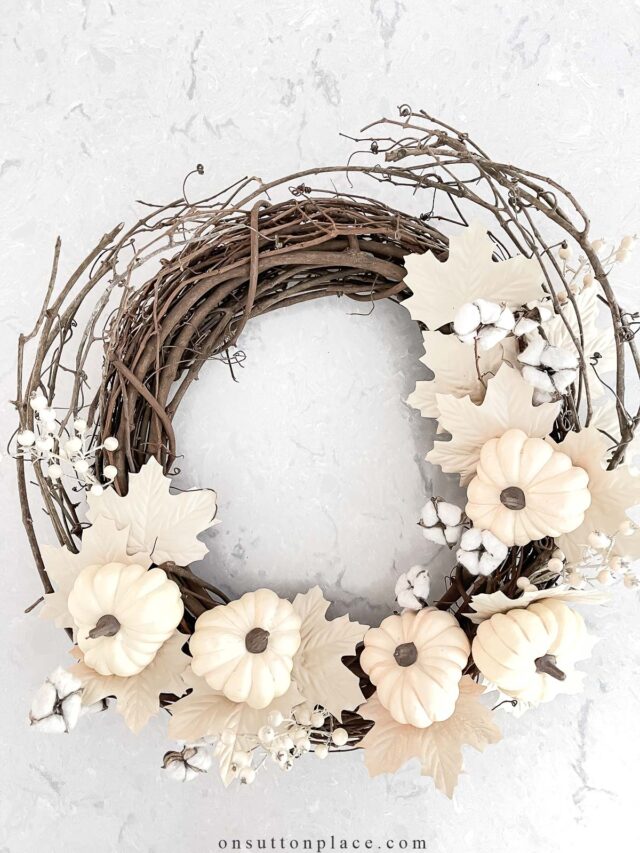 Wreath Making: A Neutral Fall Wreath Idea - On Sutton Place
