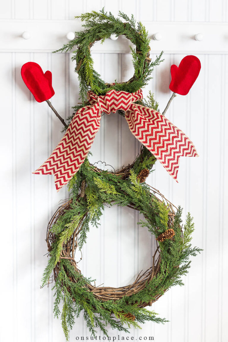 DIY Snowman Wreath - On Sutton Place