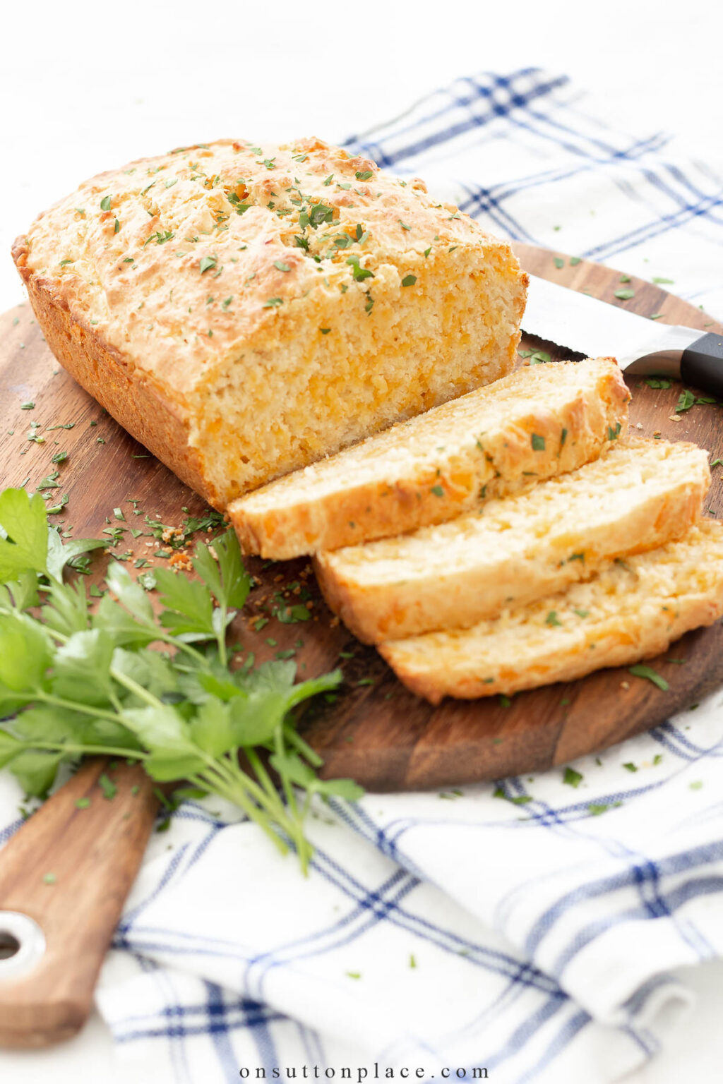 Homemade Garlic Cheese Bread Recipe - On Sutton Place