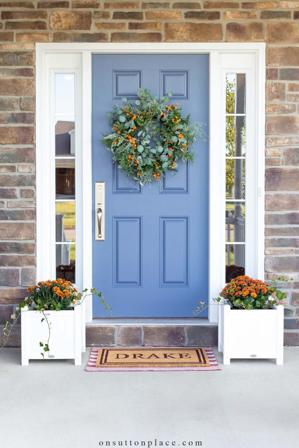 Our Two Blue Front Door Colors - On Sutton Place