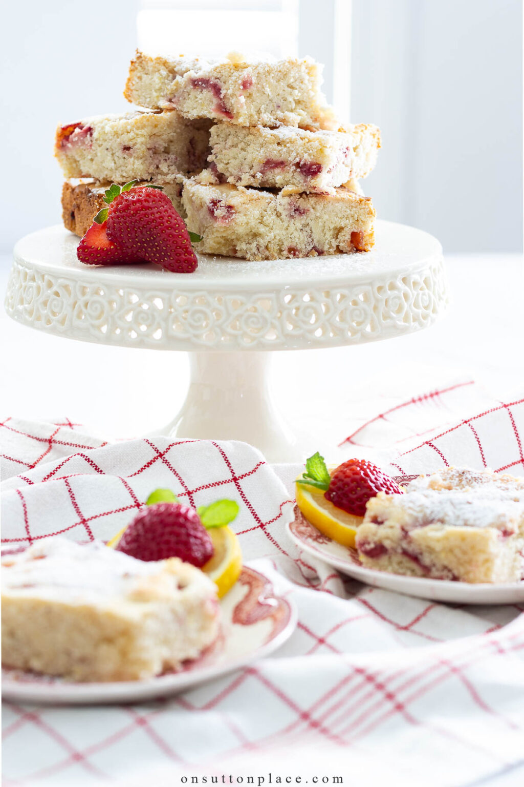 Easy Fresh Strawberry Bars Recipe - On Sutton Place