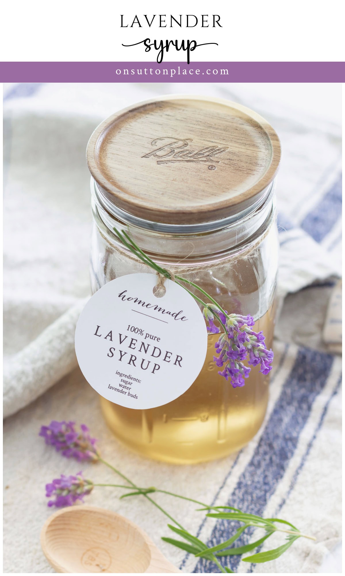 How To Make Easy Homemade Lavender Simple Syrup - On Sutton Place