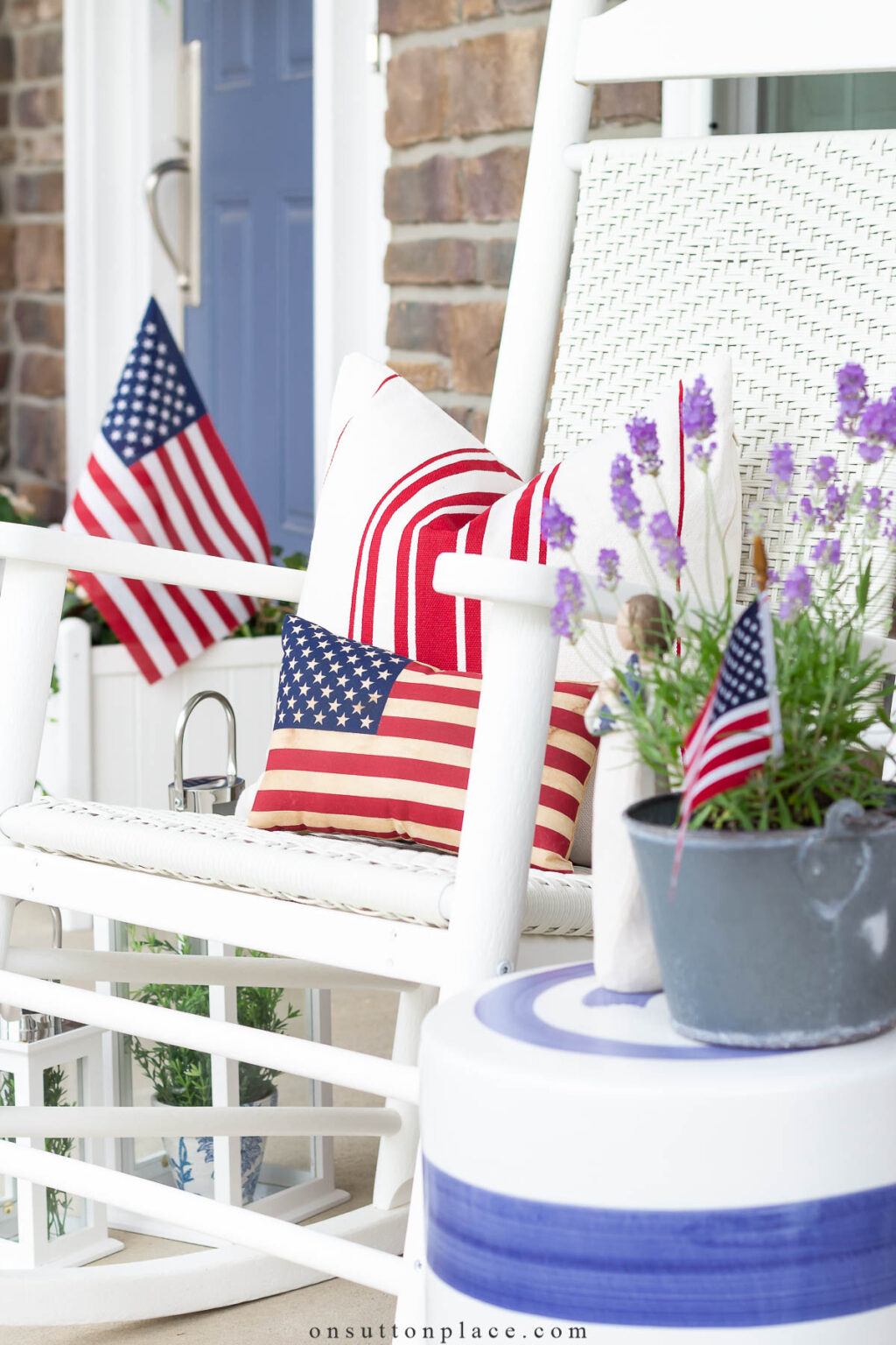 Patriotic Porch Decor Ideas for Summer - On Sutton Place