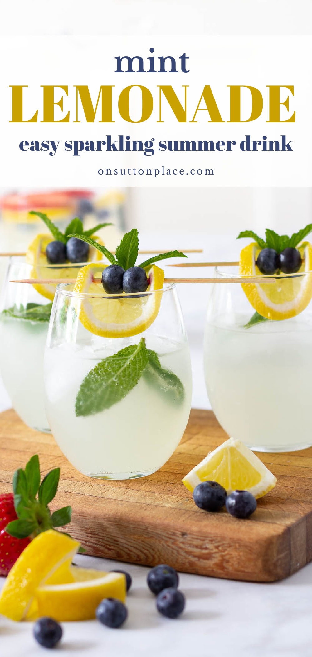 Refreshing and Simple Mint Lemonade Recipe - On Sutton Place