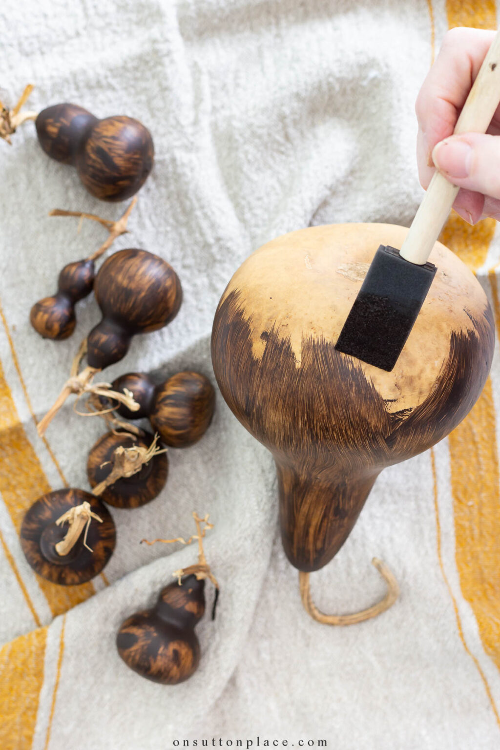 How To Decorate For Fall With Natural Dried Gourds - On Sutton Place