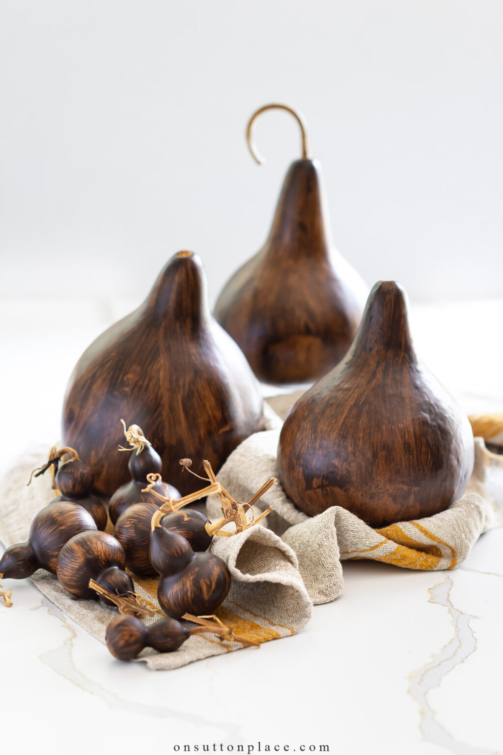 How To Decorate For Fall With Natural Dried Gourds - On Sutton Place
