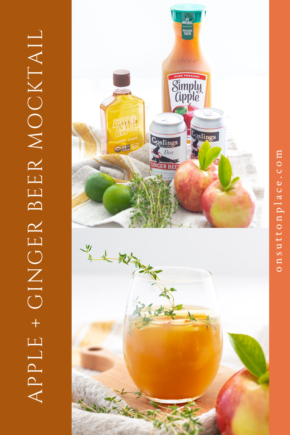 Apple and Ginger Beer Mocktail Recipe - On Sutton Place