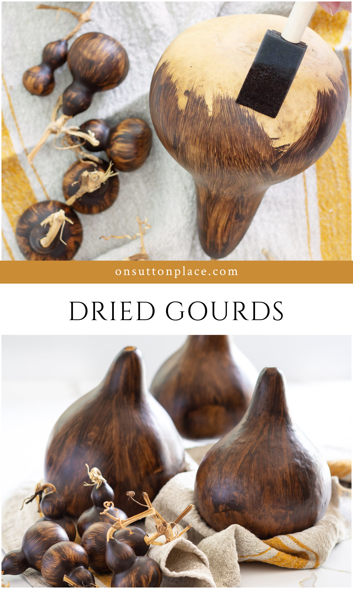 How To Decorate For Fall With Natural Dried Gourds - On Sutton Place