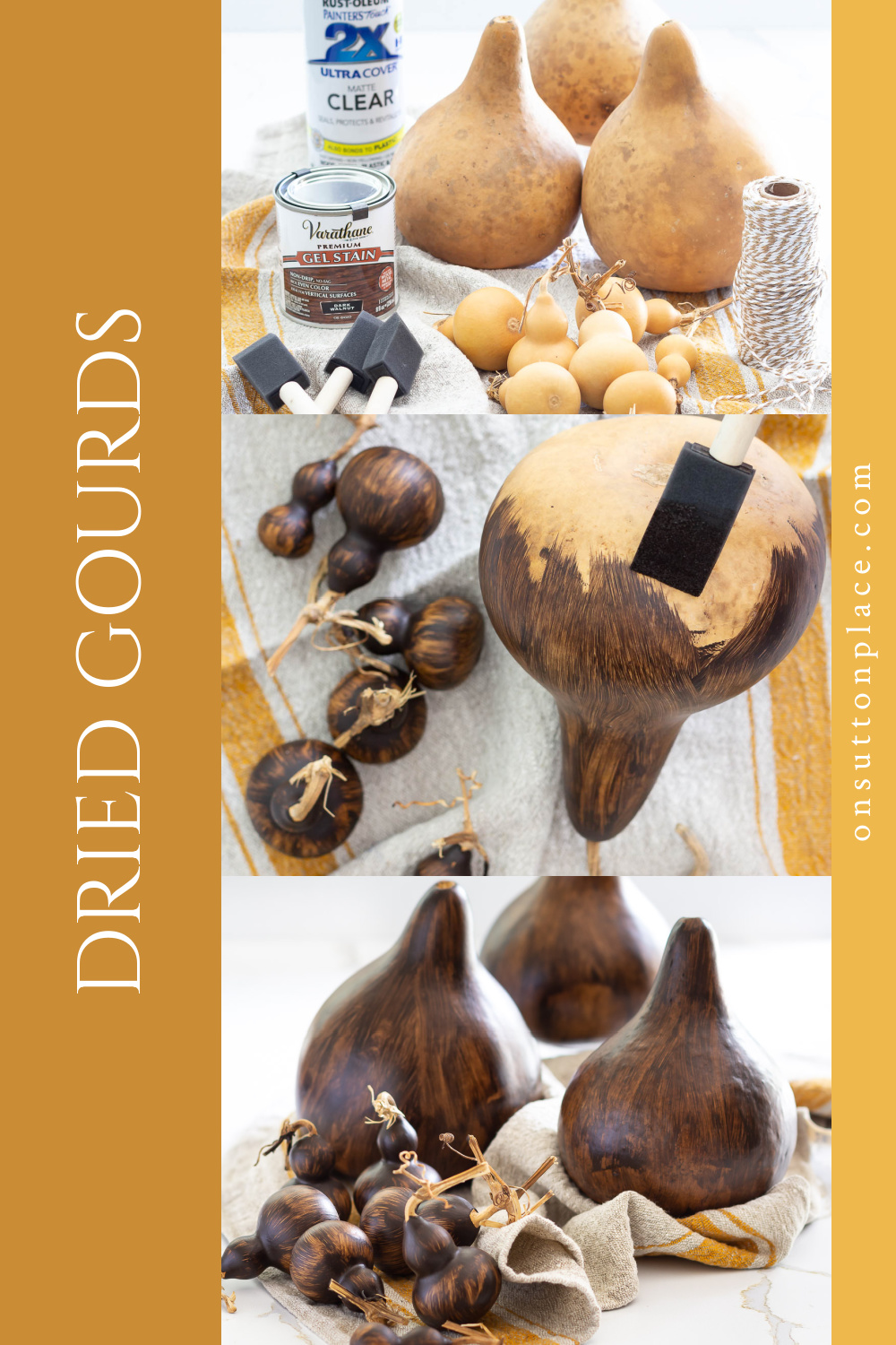 How To Decorate For Fall With Natural Dried Gourds - On Sutton Place