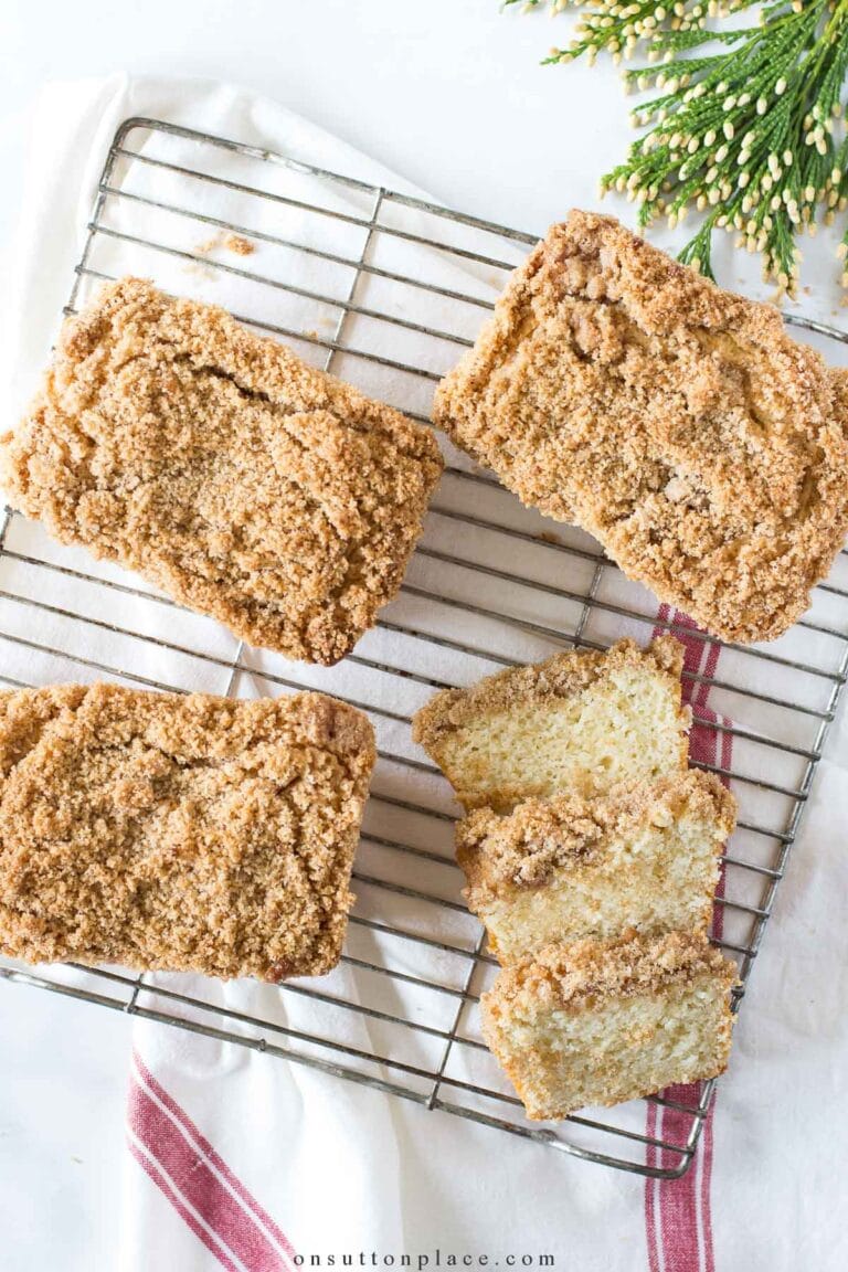 Cake Mix Quick Bread Recipe with Streusel Topping - On Sutton Place