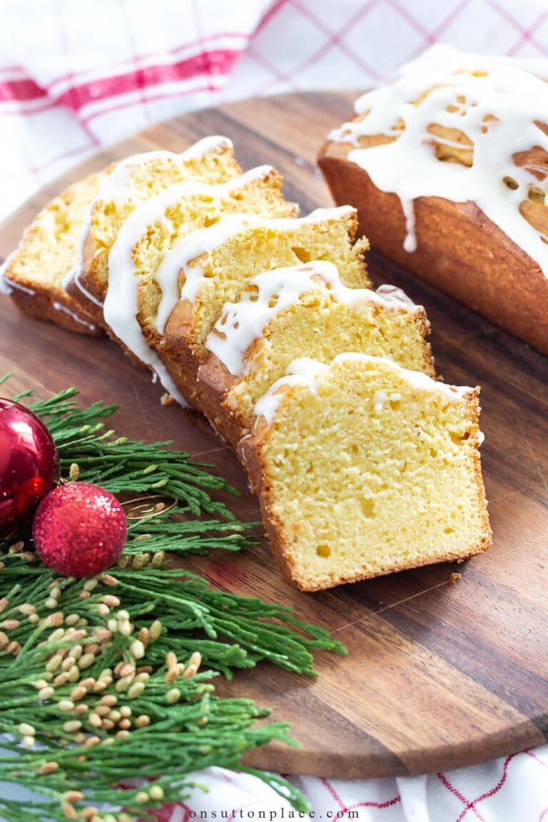 Easy Eggnog Bread with Rum Glaze - On Sutton Place