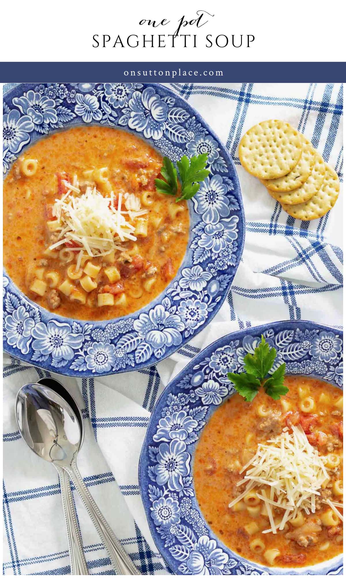 Easy One Pot Spaghetti Soup Recipe - On Sutton Place