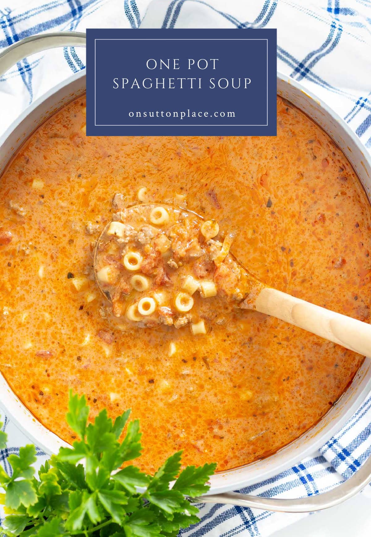 Easy One Pot Spaghetti Soup Recipe - On Sutton Place