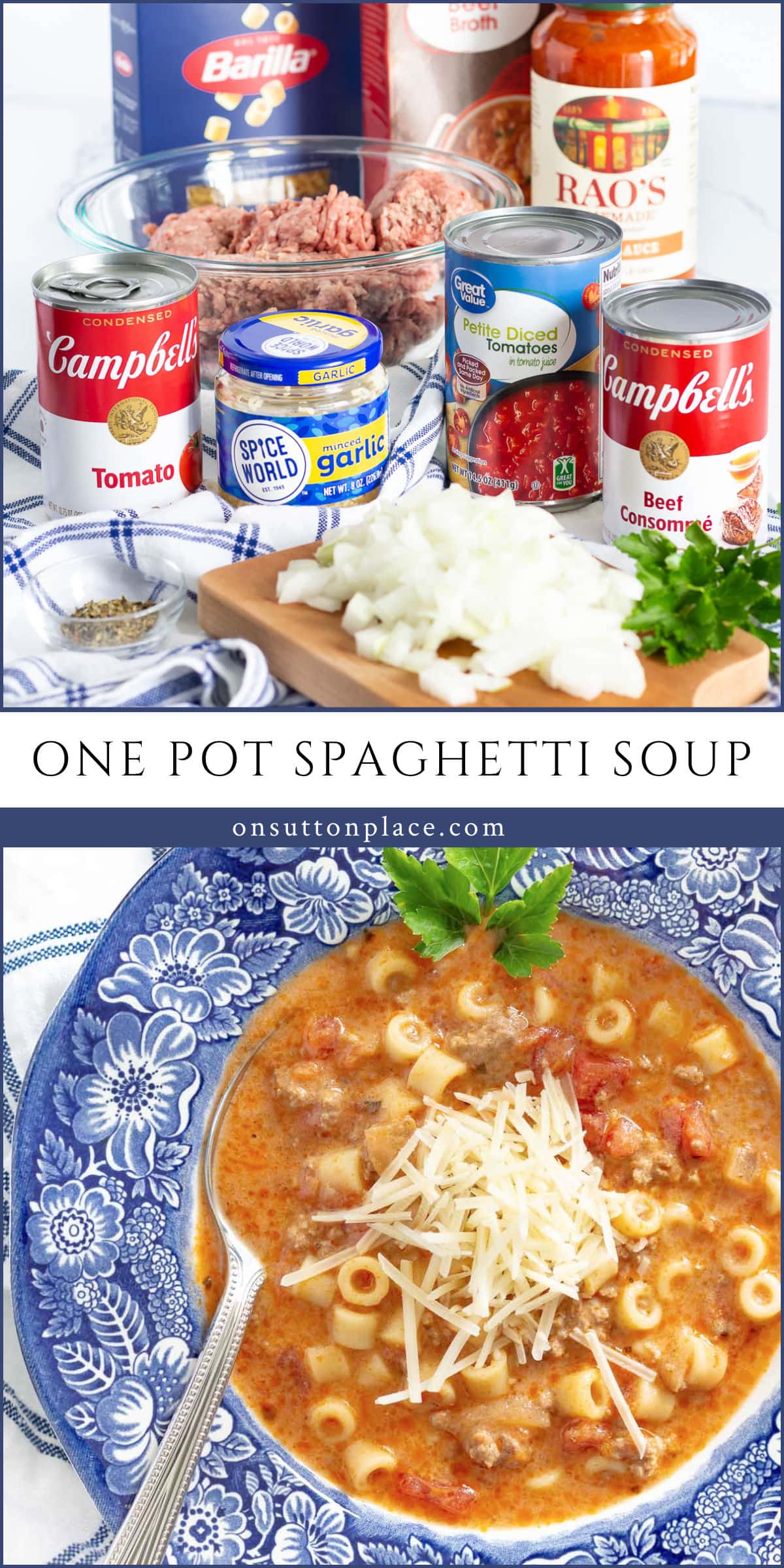 Easy One Pot Spaghetti Soup Recipe - On Sutton Place