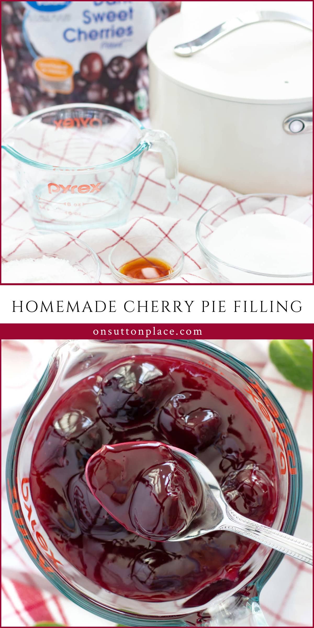 Homemade Cherry Pie Filling - On Sutton Place