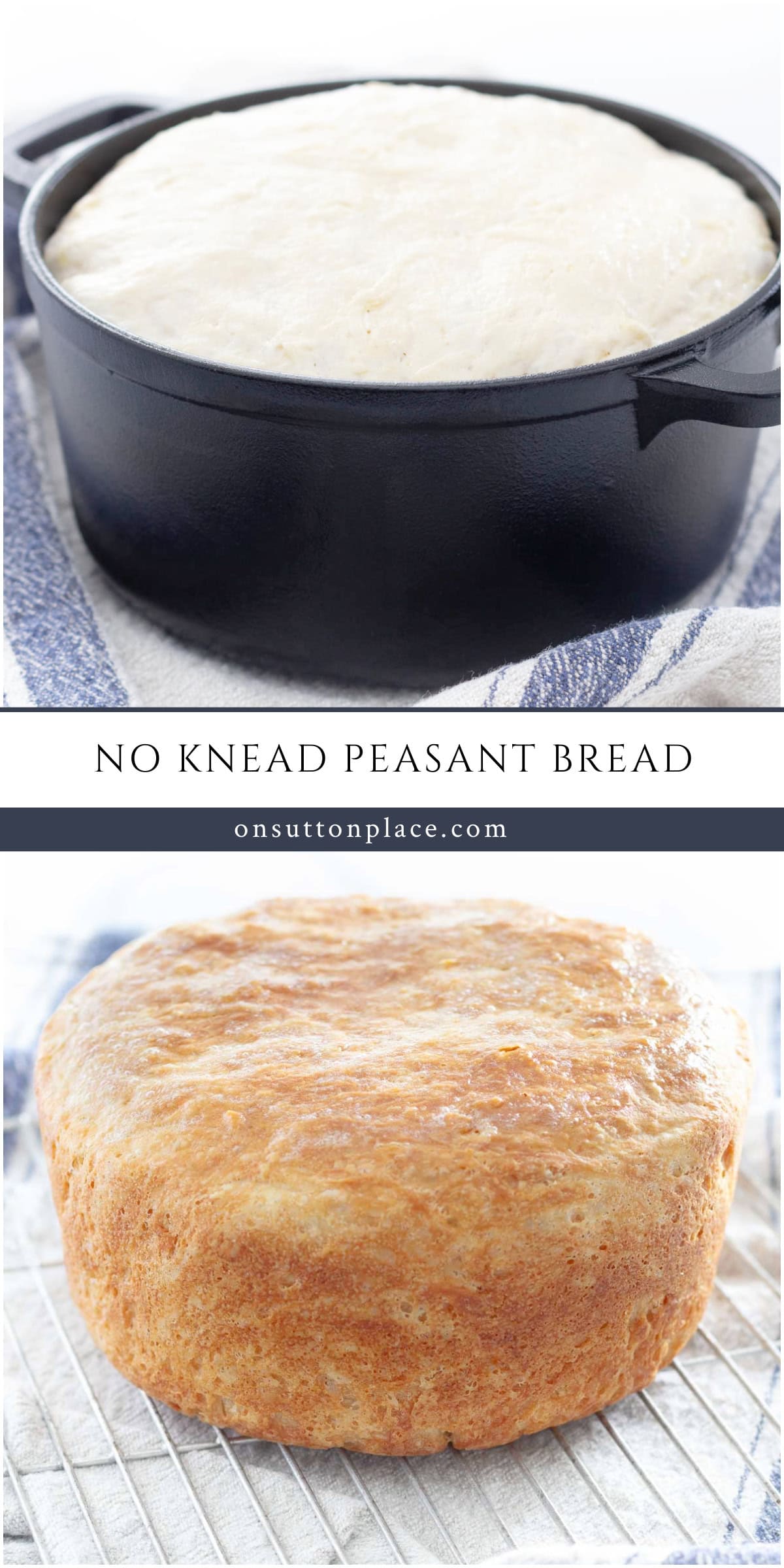 No Knead Peasant Bread Recipe - On Sutton Place
