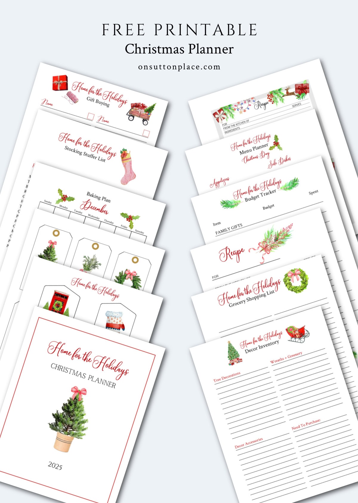 Free Printable Christmas Planner - On Sutton Place